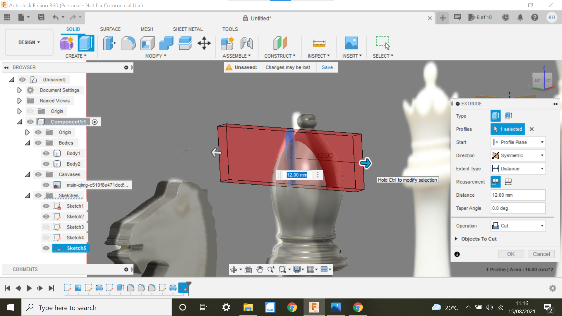 Chess Pieces 3D Printed Designed With Fusion 360 : 4 Steps (with ...