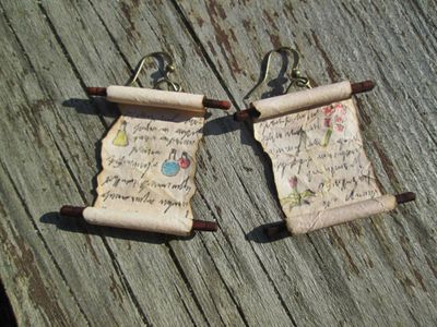 Make Spell Scroll Earrings With Hidden Messages : 6 Steps (with ...