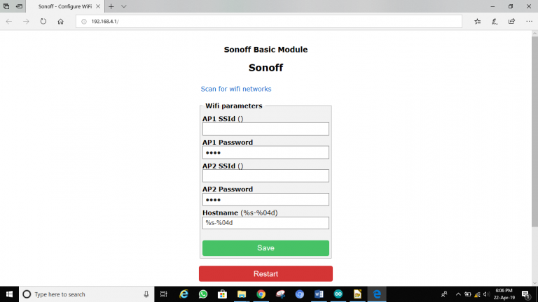 Loading Tasmota Firmware on Armtronix Single Triac Board : 6 Steps ...