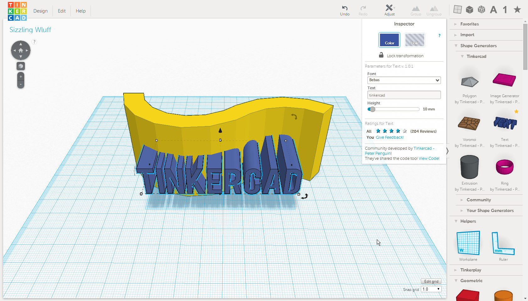 Tinkercad: Easy to Create Curve Text : 6 Steps (with Pictures ...