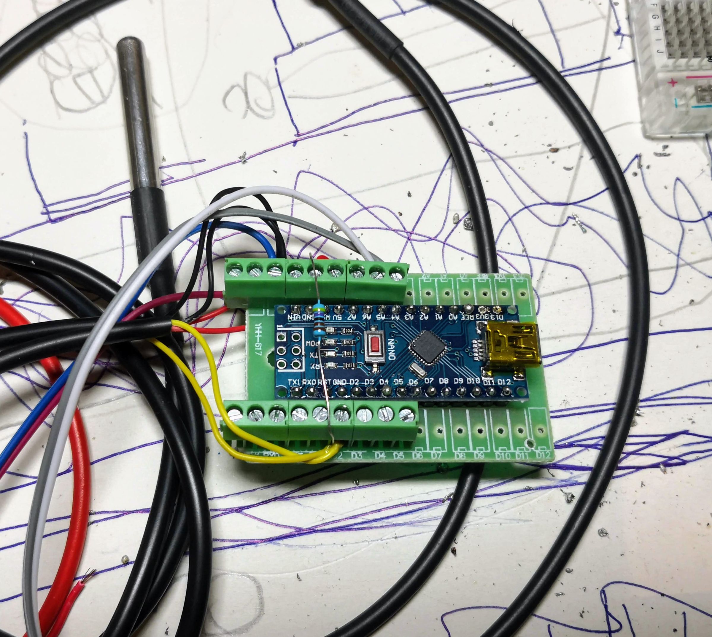 Arduino Nano and Two DS18B20 Temperature Sensors With I2C LCD : 5 Steps ...