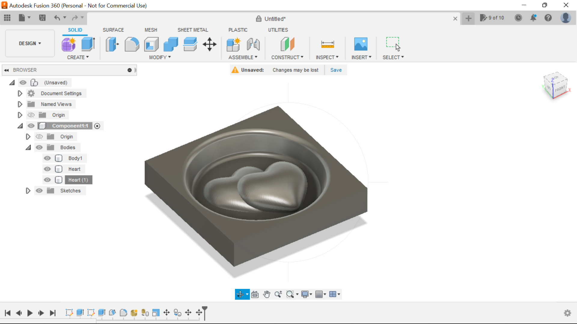 2 Hearts in Oak Flooring Off-Cut With Fusion 360 : 7 Steps (with ...