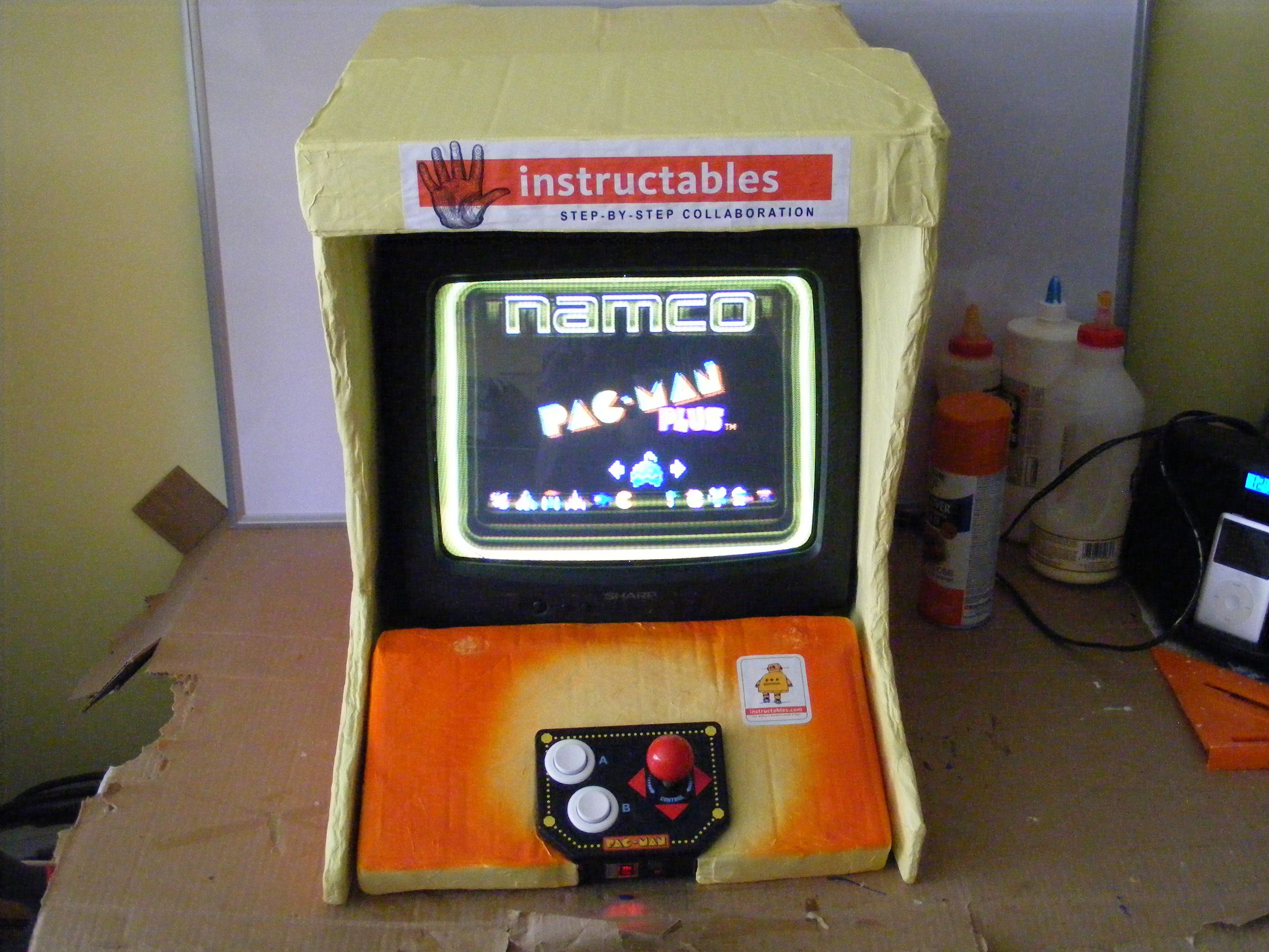 Cardboard Bar Top Arcade Game Console - Lithium Rain Recycled ...