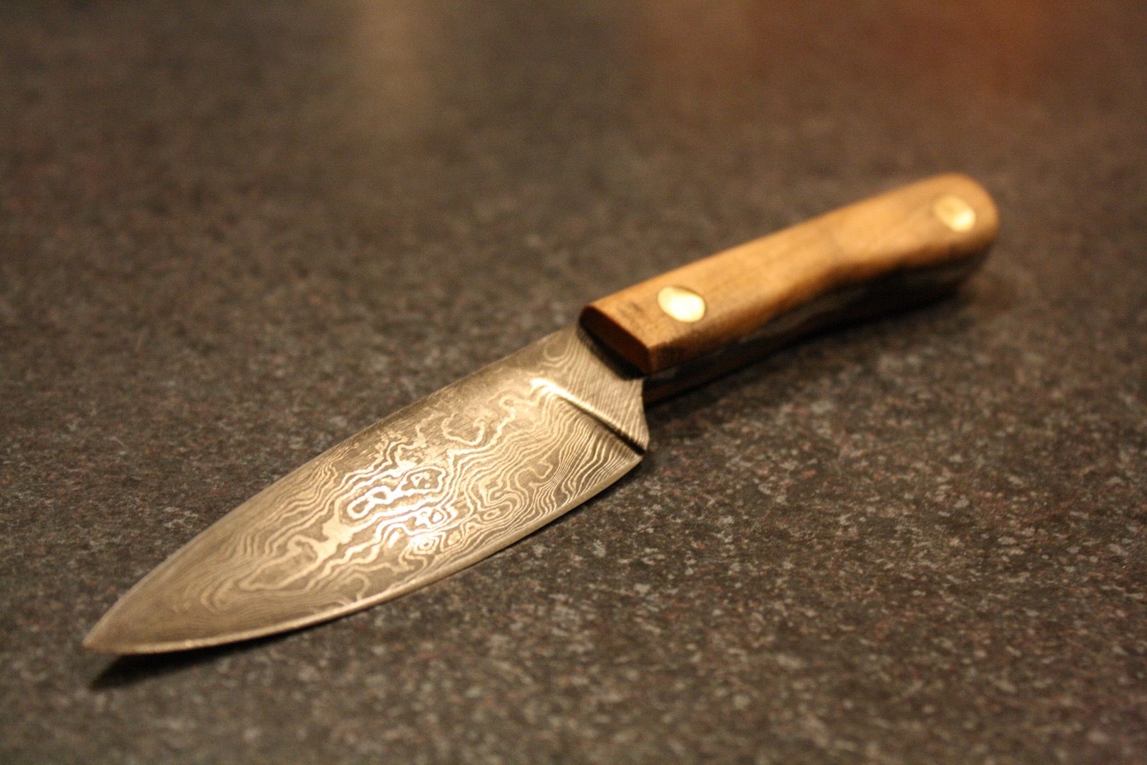 Small Pattern Welded "Damascus" Steel Kife (With NO Power Hammer) : 13 ...