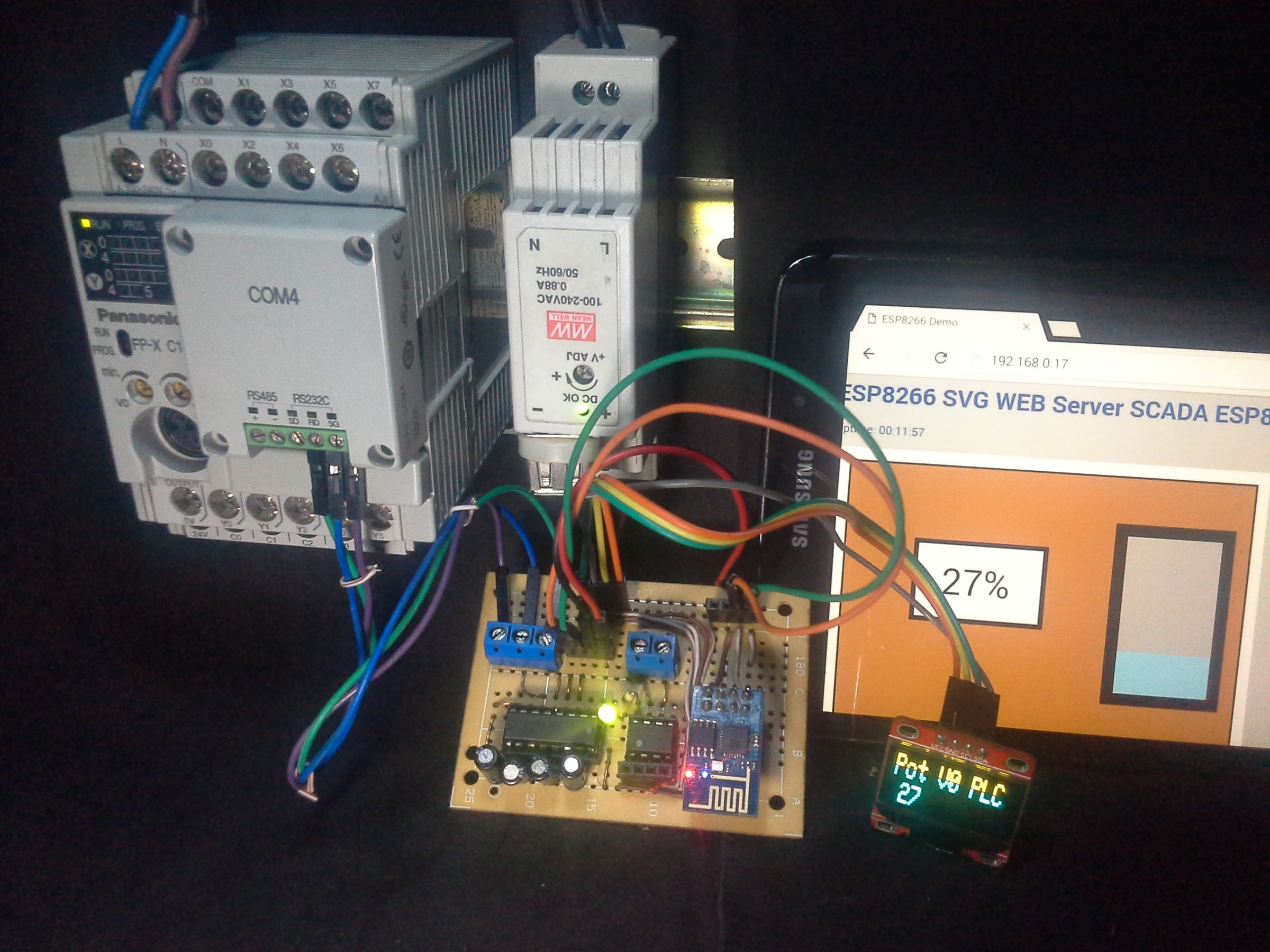 ESP8266 Scada SVG Modbus RTU + PLC Panasonic FPX C14R : 4 Steps ...