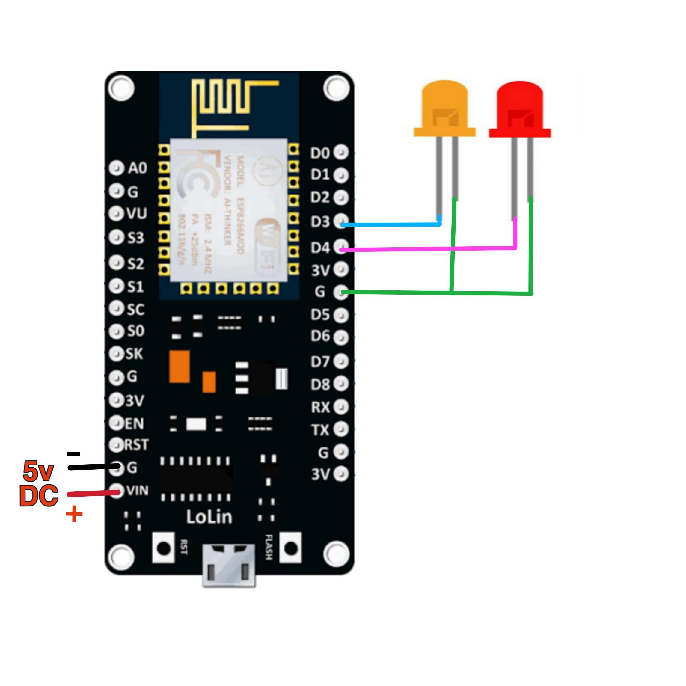 Simple Wi-Fi Controlled LED Using Nodemcu in Access Point(AP) Mode. : 6 ...