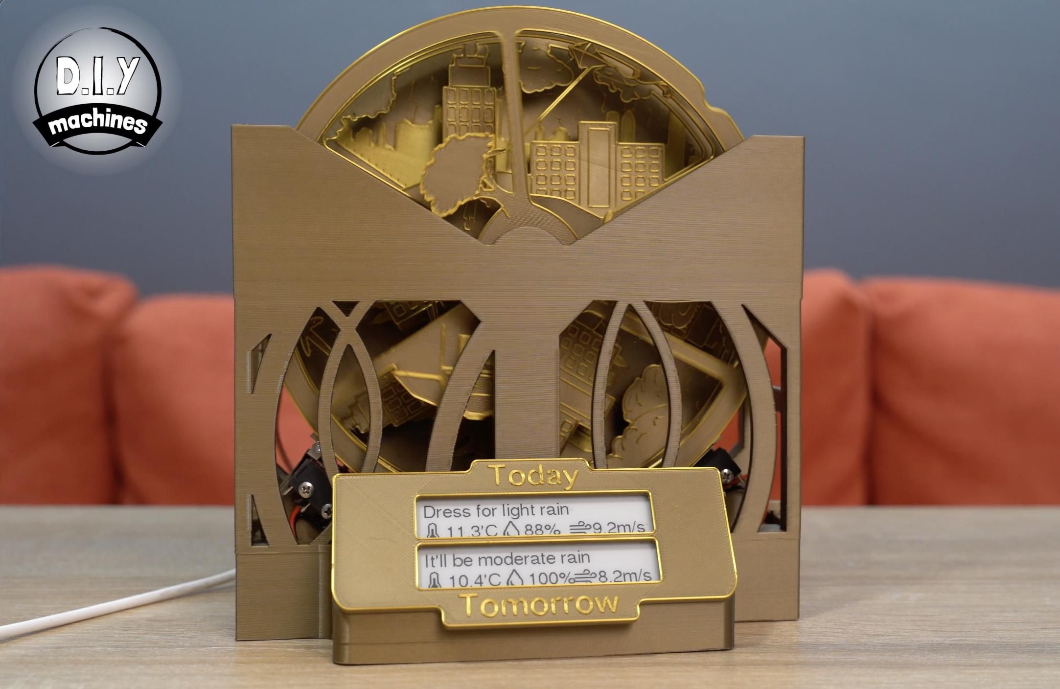 WeatherBot - a Motorised Weather Machine | 3D Printable, ESP32 ...