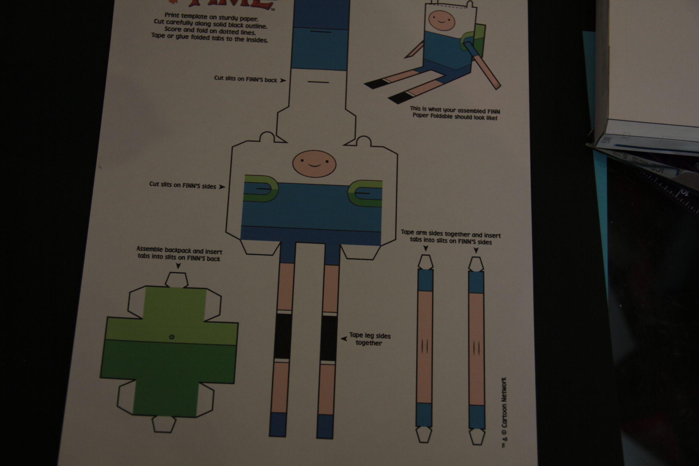Papercraft Finn (Adventure Time) - Instructables