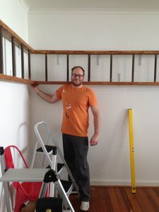 Wall-mounted Horizontal Ladder Shelf : 11 Steps (with Pictures ...