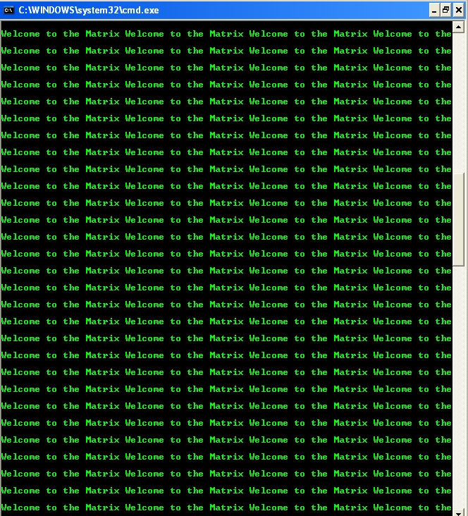 Welcome to the Matrix in Command Prompt : 5 Steps (with Pictures) - Instructables