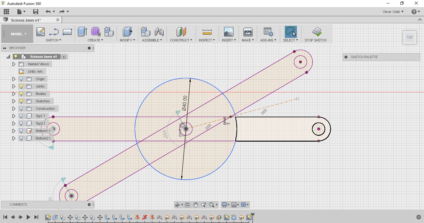 Designing Scissor Jaws in Fusion : 11 Steps (with Pictures) - Instructables