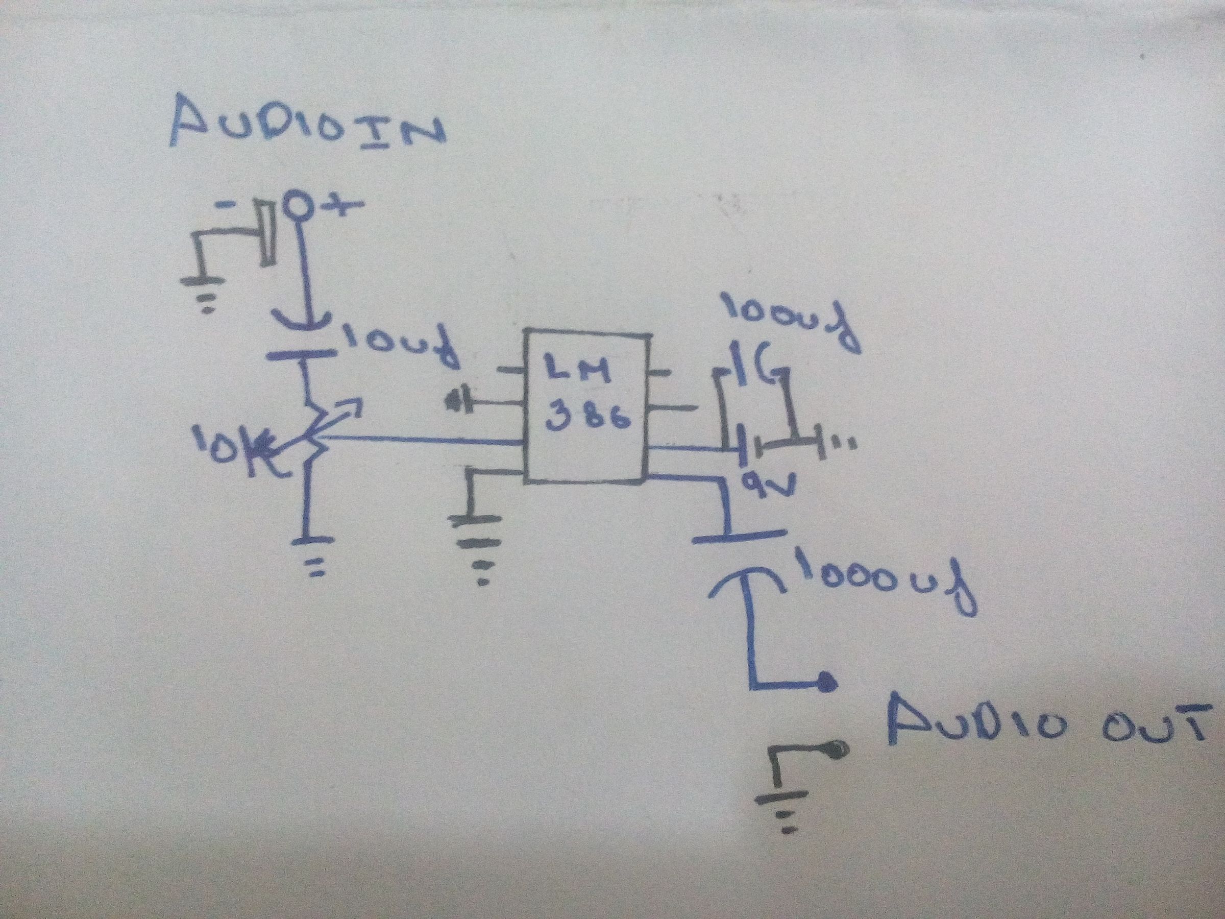Simple LM386 Powered Audio Amplifier Breadboard Version : 7 Steps (with ...