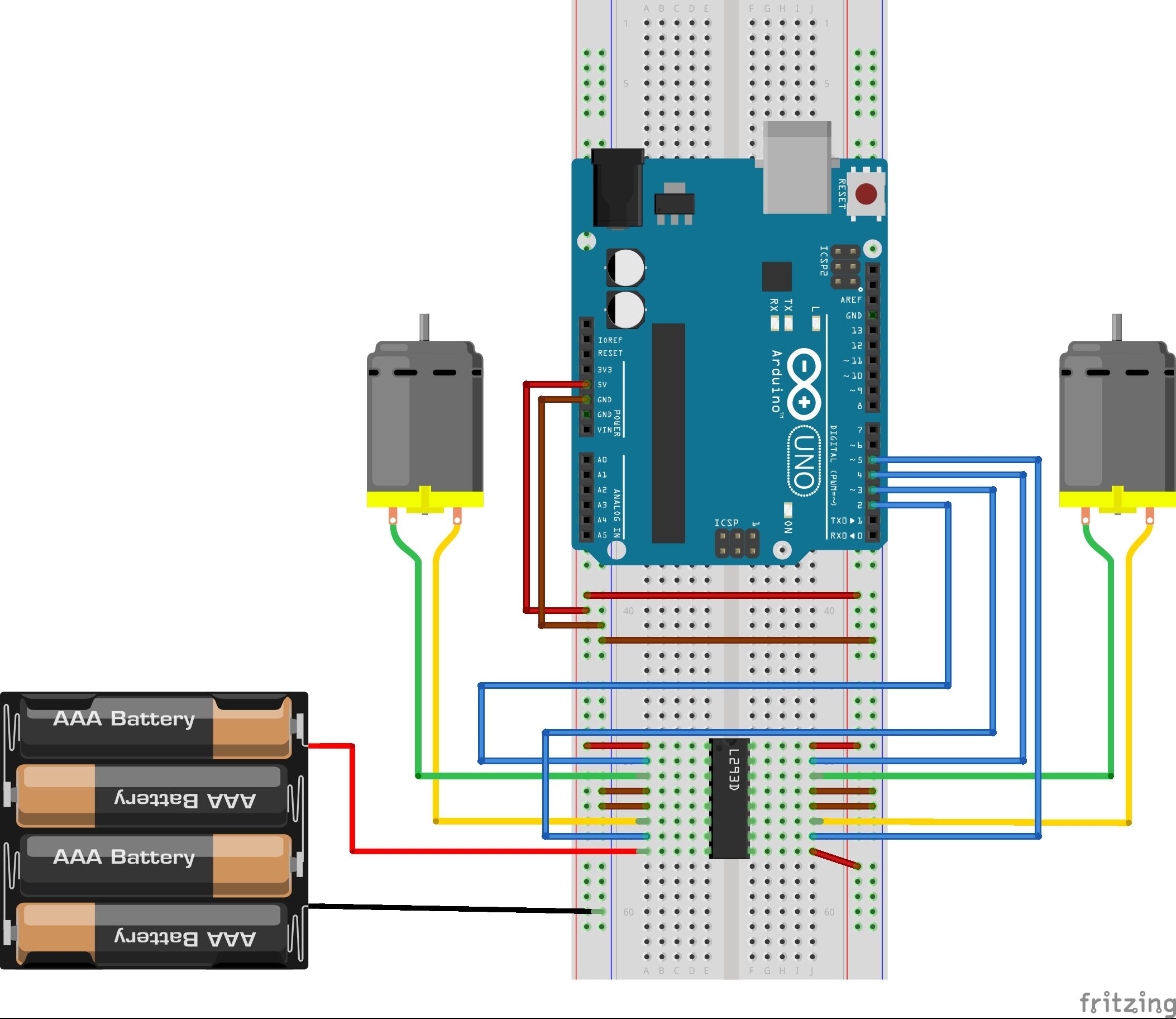 Arduino : How to Control DC Motors With L293D Motor Driver : 5 Steps ...