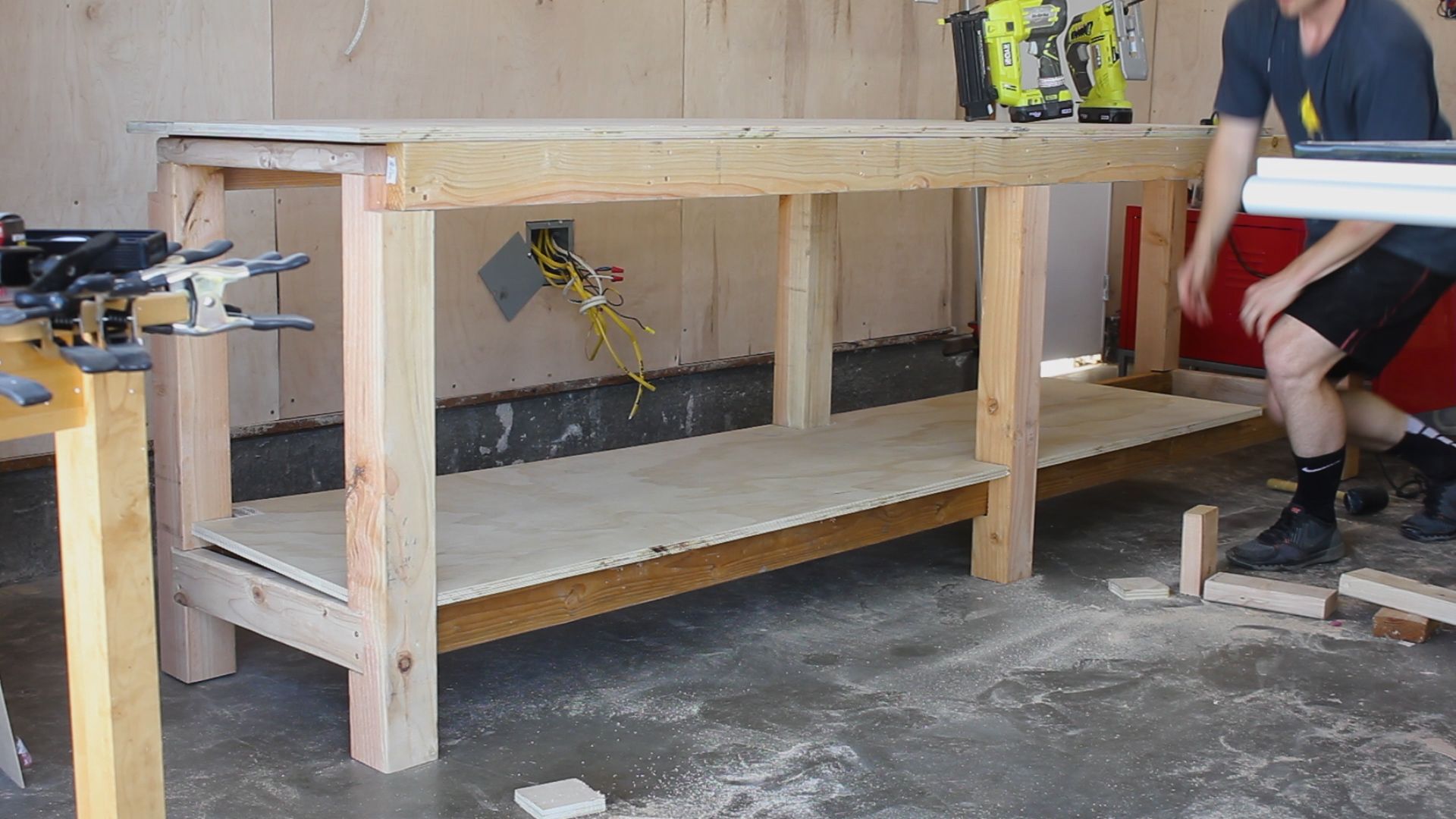 $100 10ft Work Bench/Surface With Storage : 12 Steps (with Pictures ...