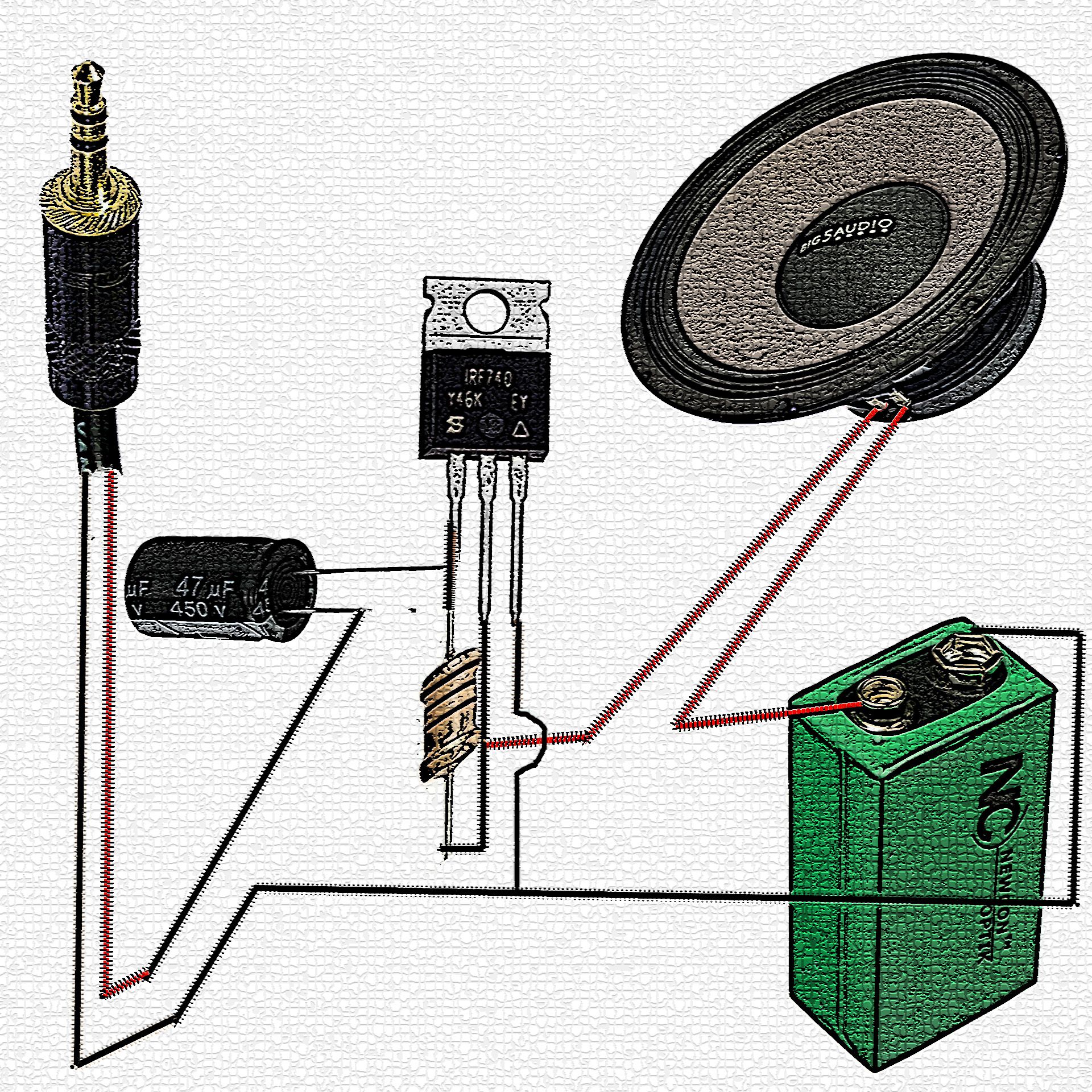Audio Amplifier Circuit Using Mosfet Transistor : 4 Steps (with ...