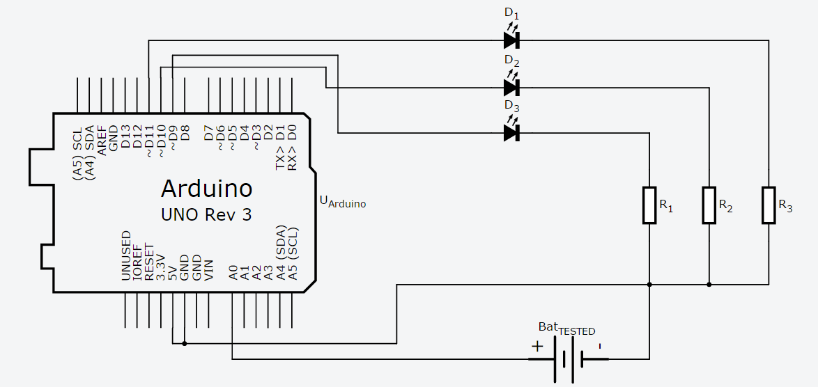 intentional short between 5v & GND on Battery tester circuit ...