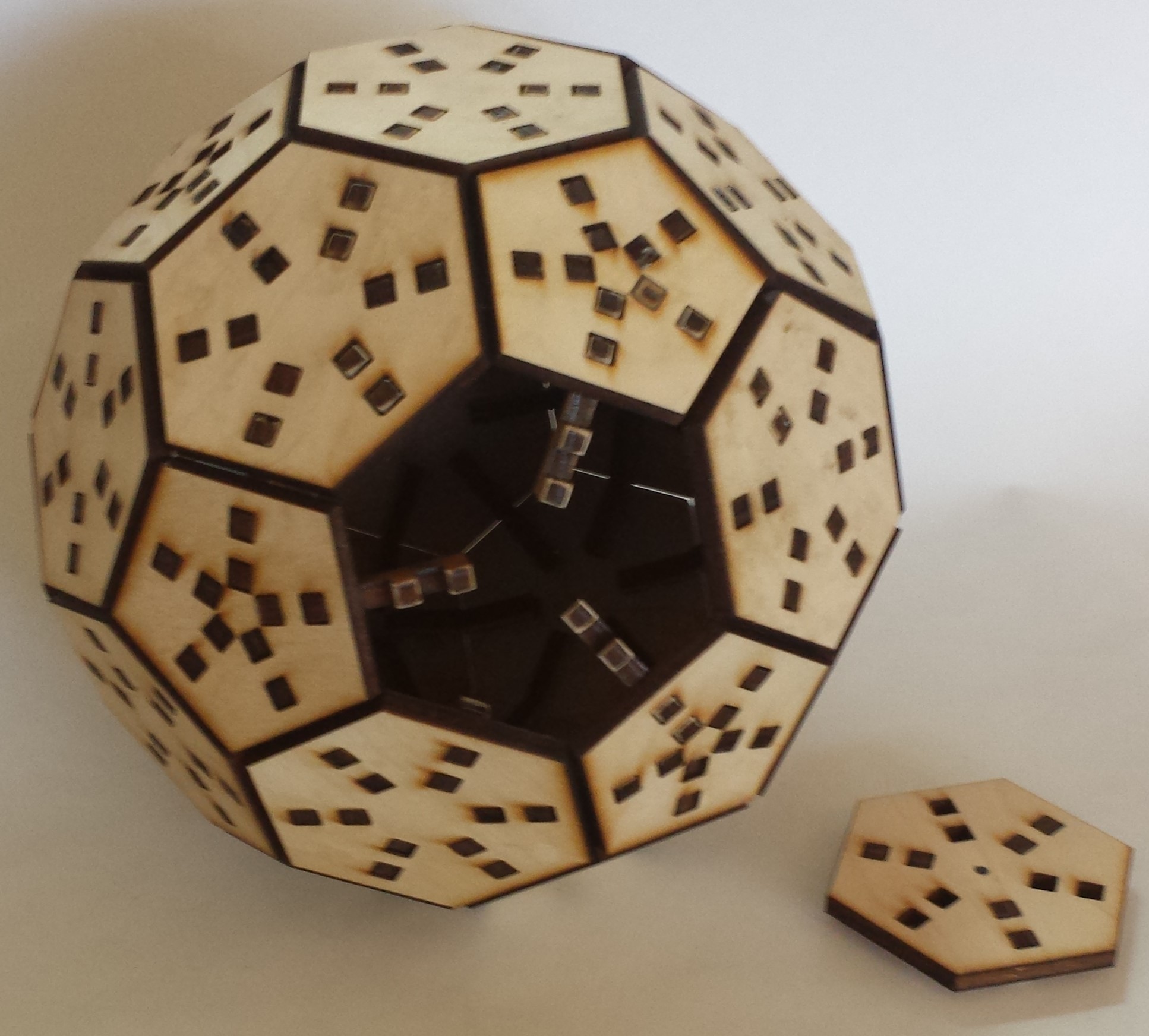 Wooden Truncated Icosahedron Puzzle : 6 Steps (with Pictures ...