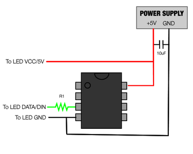 Use a $1 ATTiny to Drive Addressable RGB LEDs : 6 Steps - Instructables