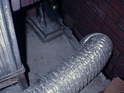 Fresh Air Intake for a Woodstove or Wood Heater W/ Round Intake : 5 ...