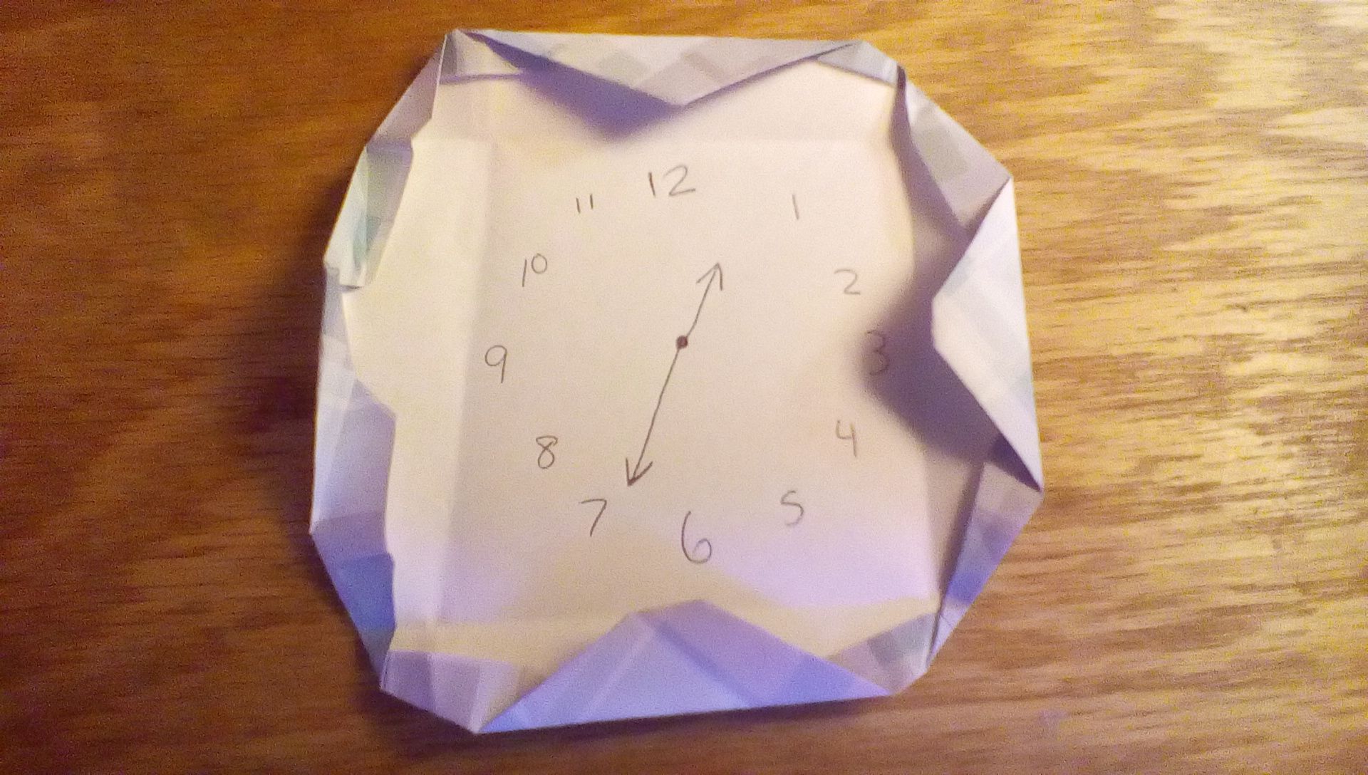 Origami Clock Attempt : 3 Steps - Instructables