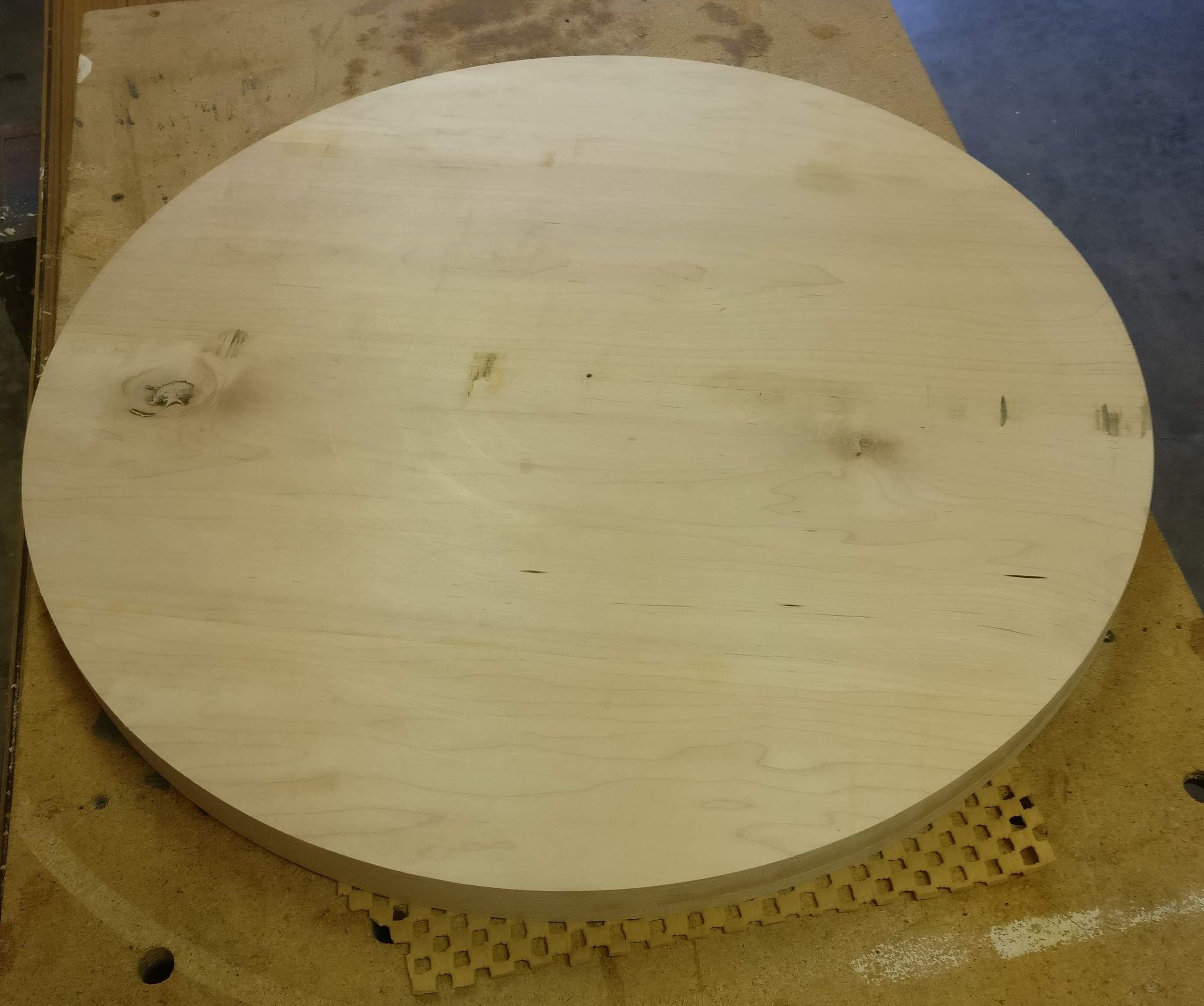 Make a Large Round Dining Table With Turntable : 10 Steps (with ...