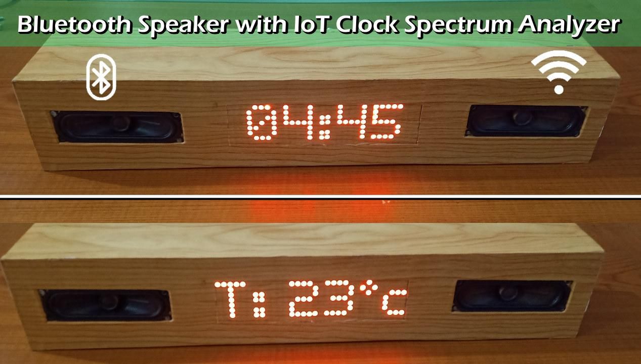 Bluetooth Speaker Wifi IoT Clock With Spectrum Analyzer : 7 Steps (with ...