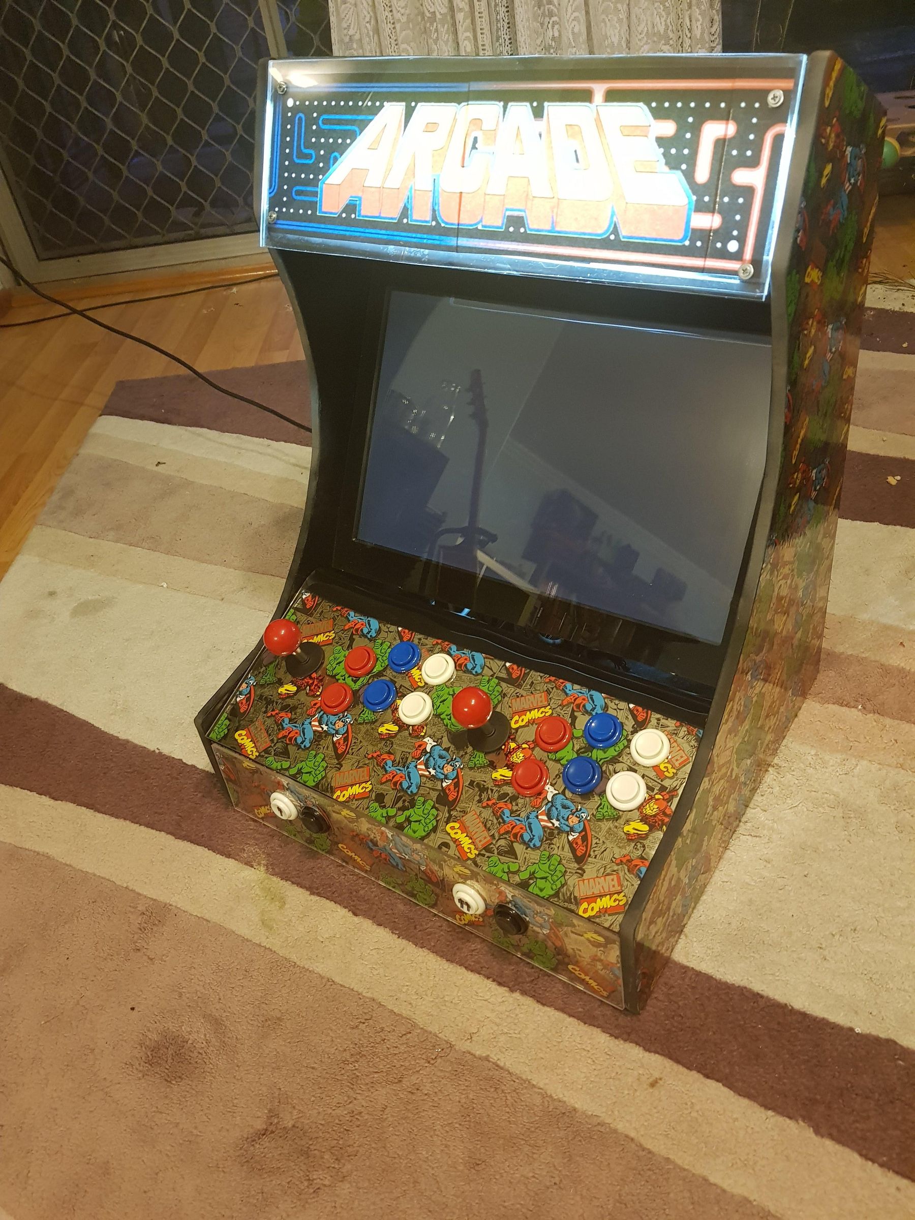 2-Player Bartop Arcade Machine (Powered by Pi) : 19 Steps (with ...