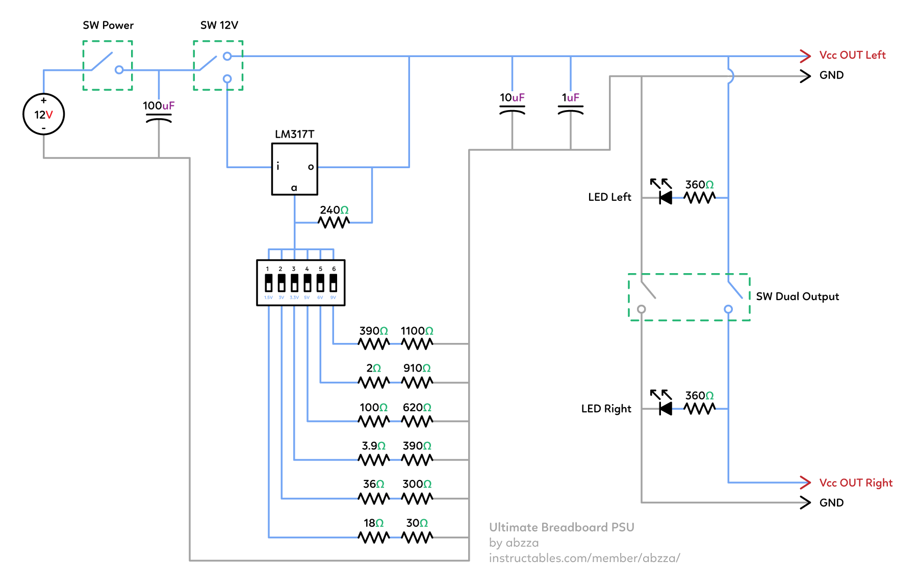 Ultimate DIY Breadboard Power Supply : 9 Steps (with Pictures ...