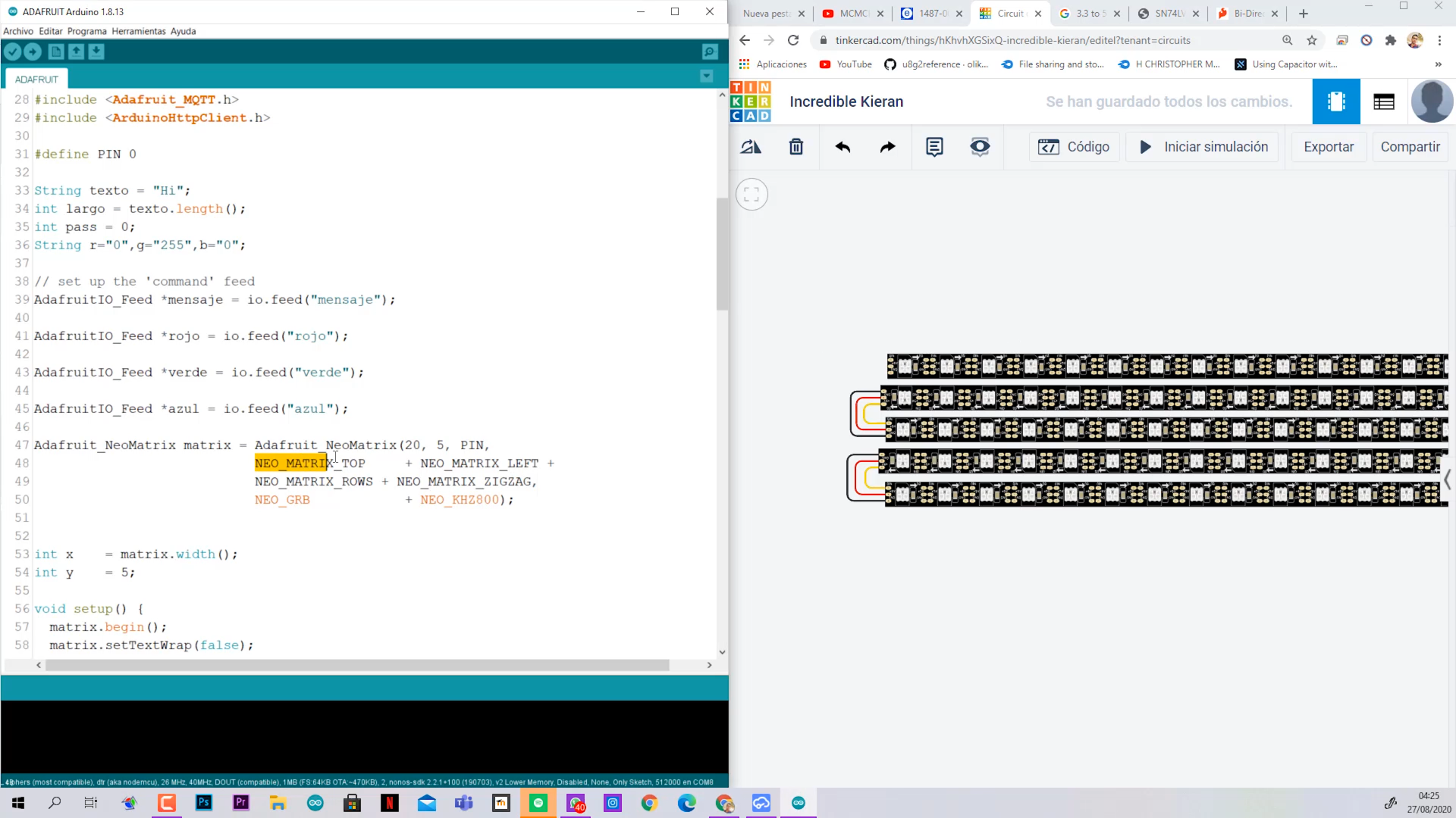DIY SMART LED MATRIX (ESP8266 + WS2812 / NeoPixels ) : 7 Steps (with ...