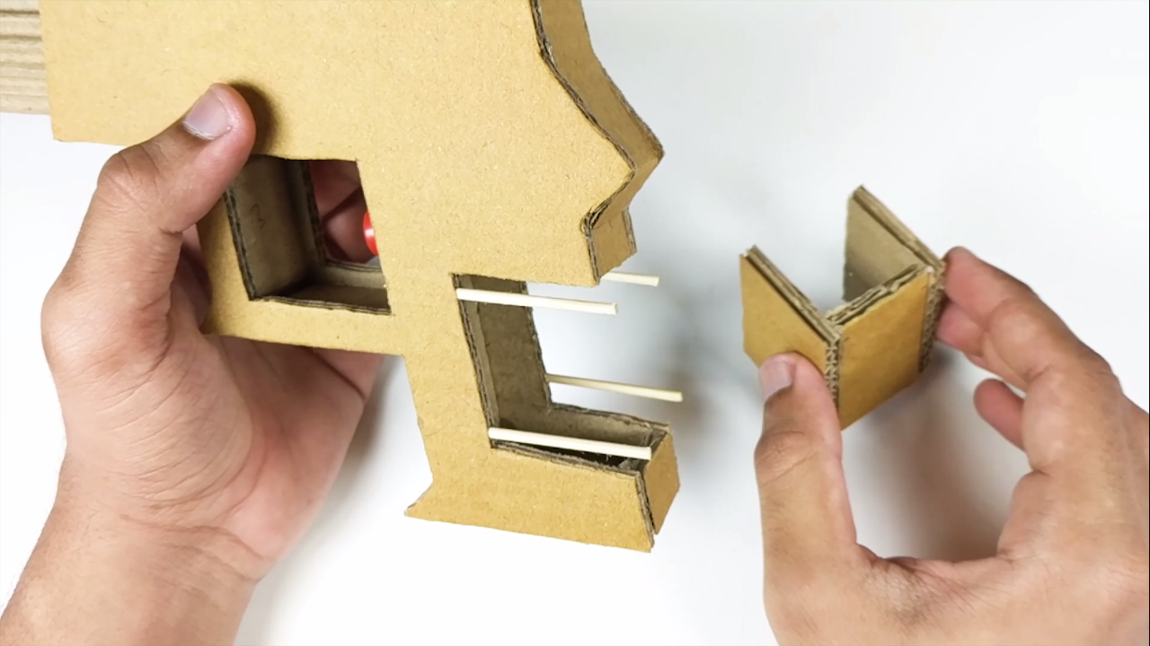 How to Make Cardboard Gun USP Pistol That Shoots Rubber Bullets DIY at ...