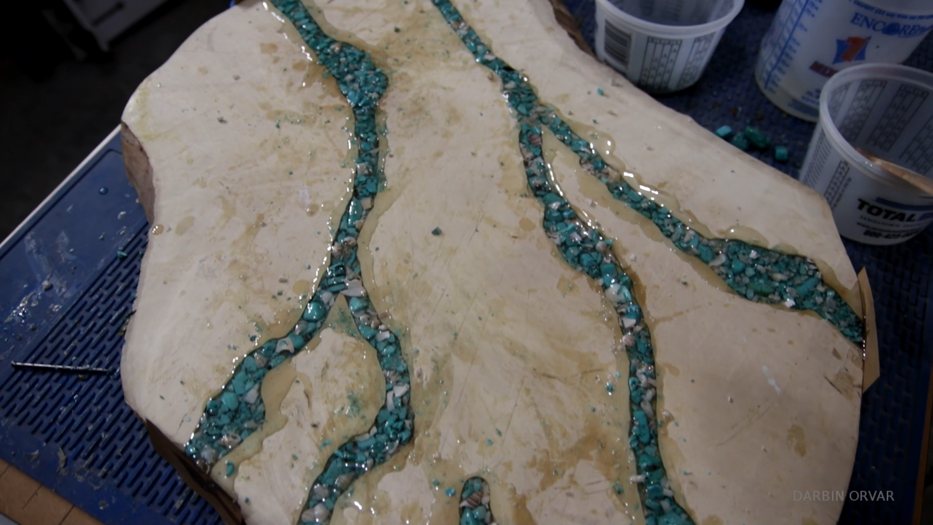 Epoxy & Turquoise Stone River Style Board : 9 Steps (with Pictures ...