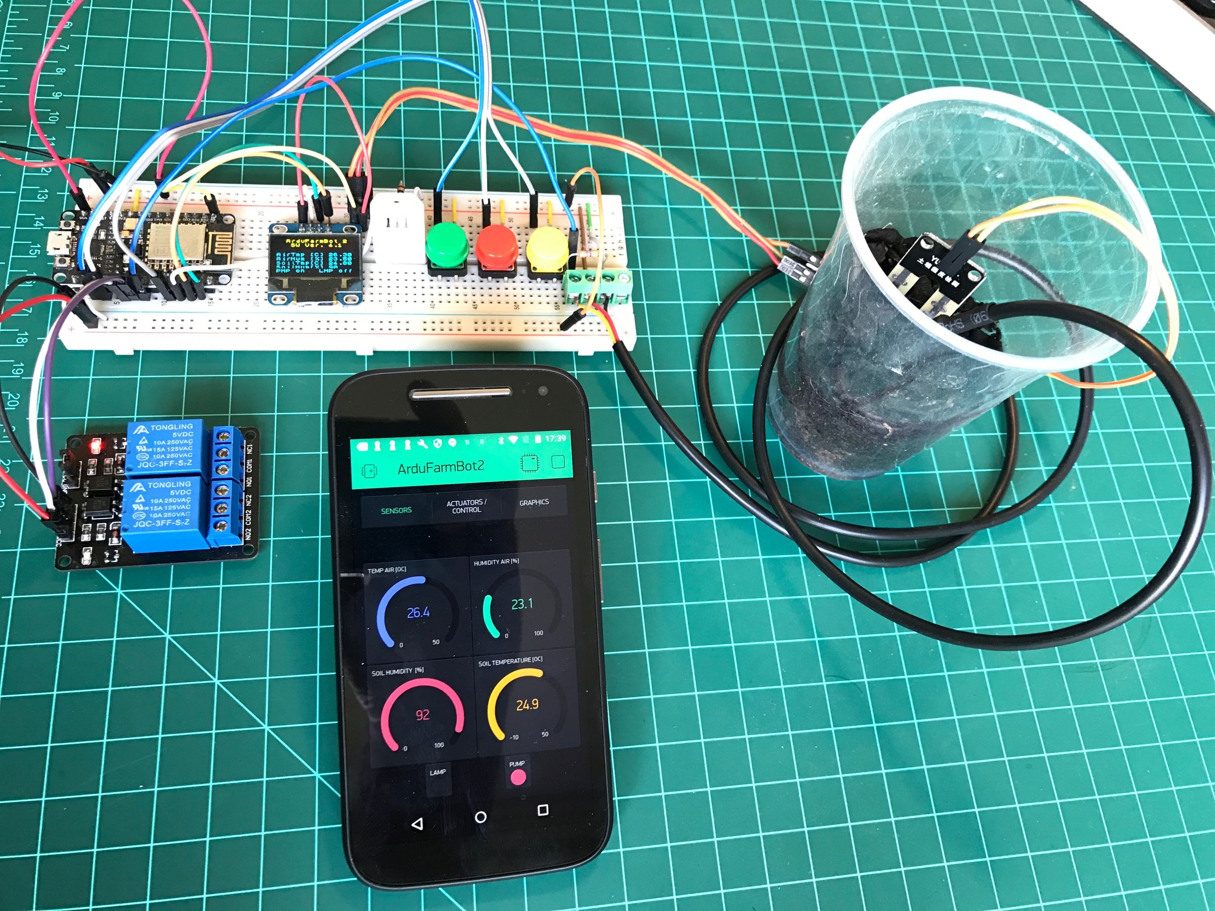 Automatic Gardening System With NodeMCU and Blynk, the "ArduFarmBot 2 ...