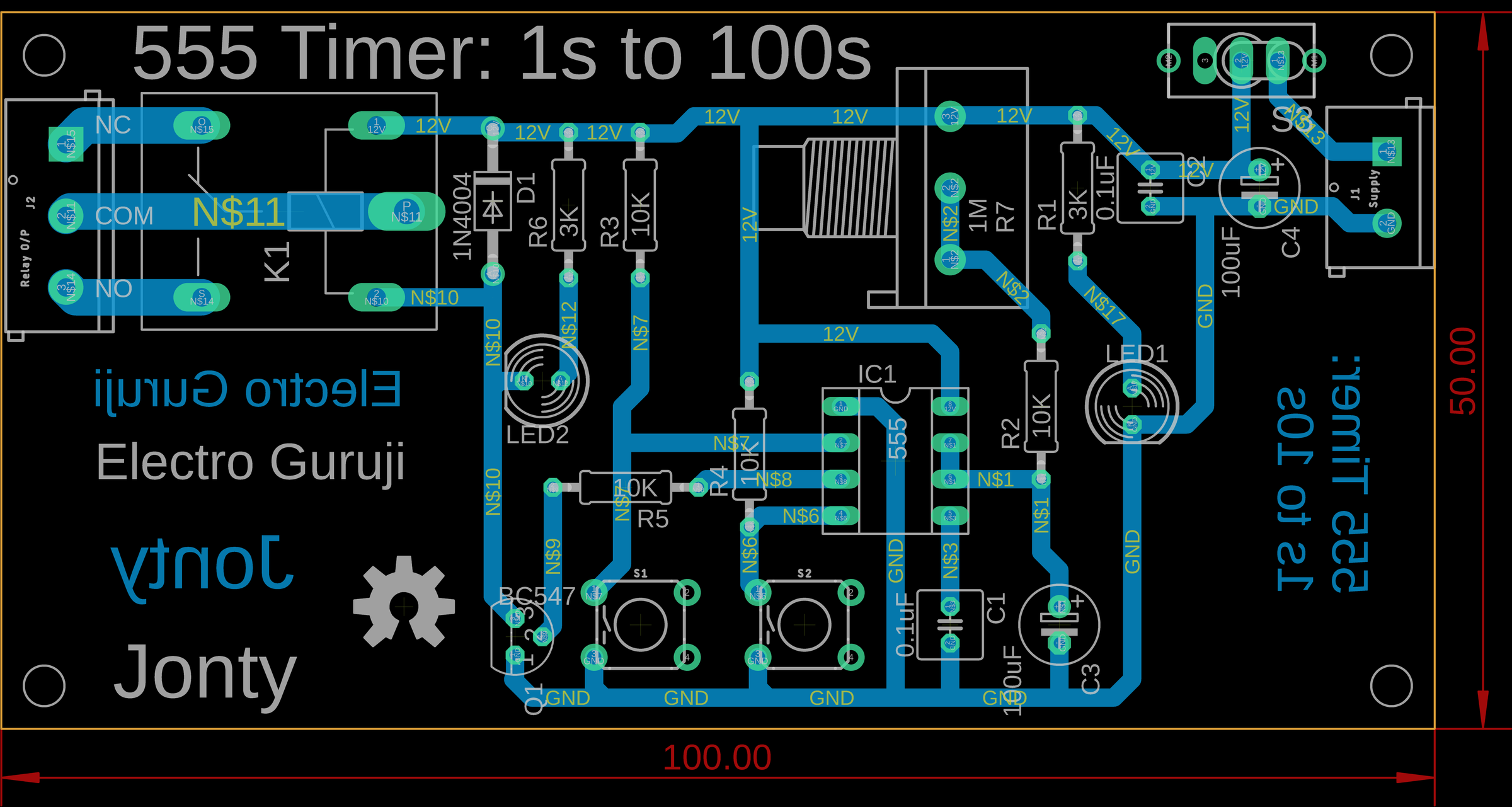 Adjustable 555 Timer Relay Switch | Monostable Multivibrator Circuit ...