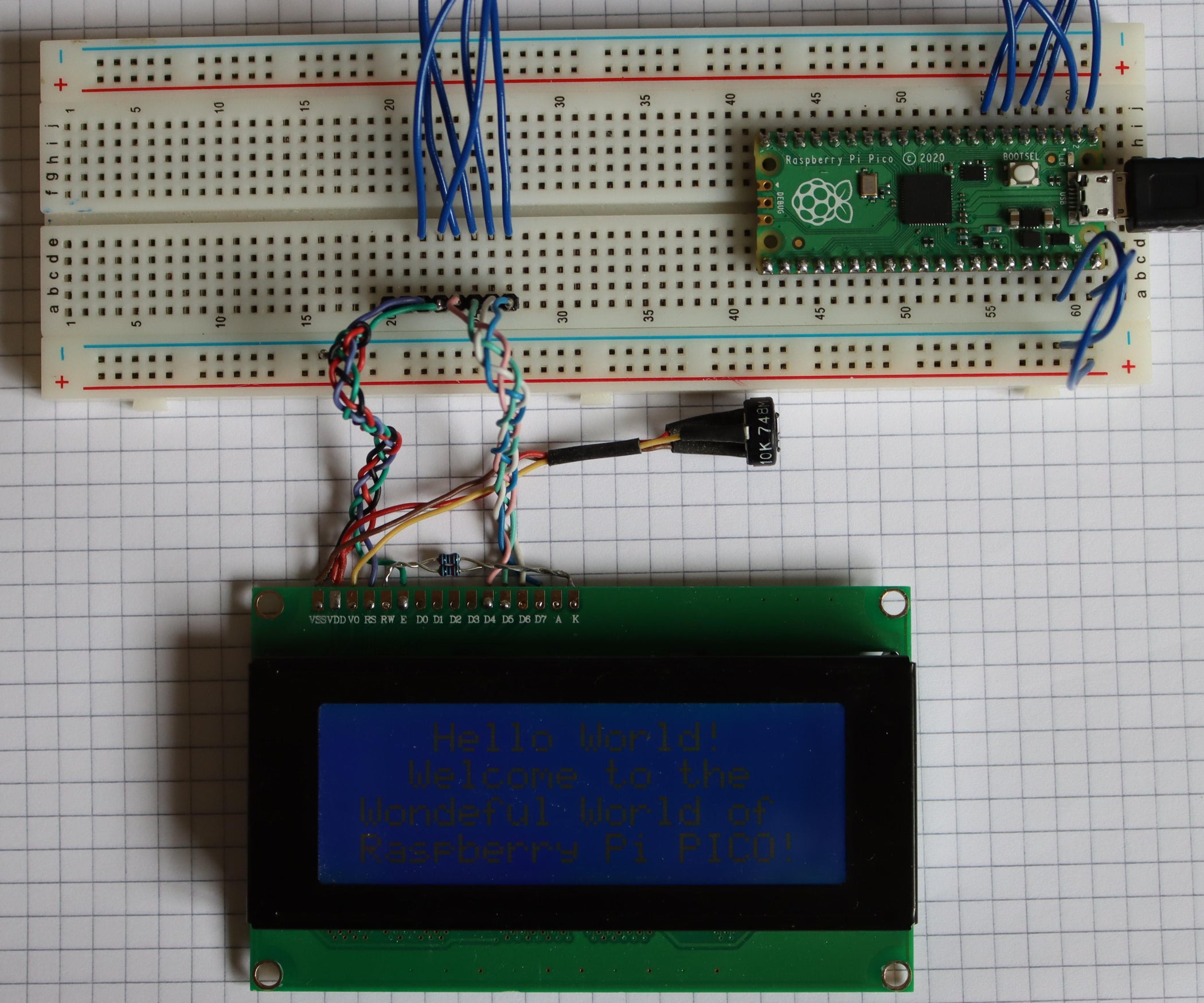 Raspberry Pi PICO LCD (not I2C) : 5 Steps - Instructables