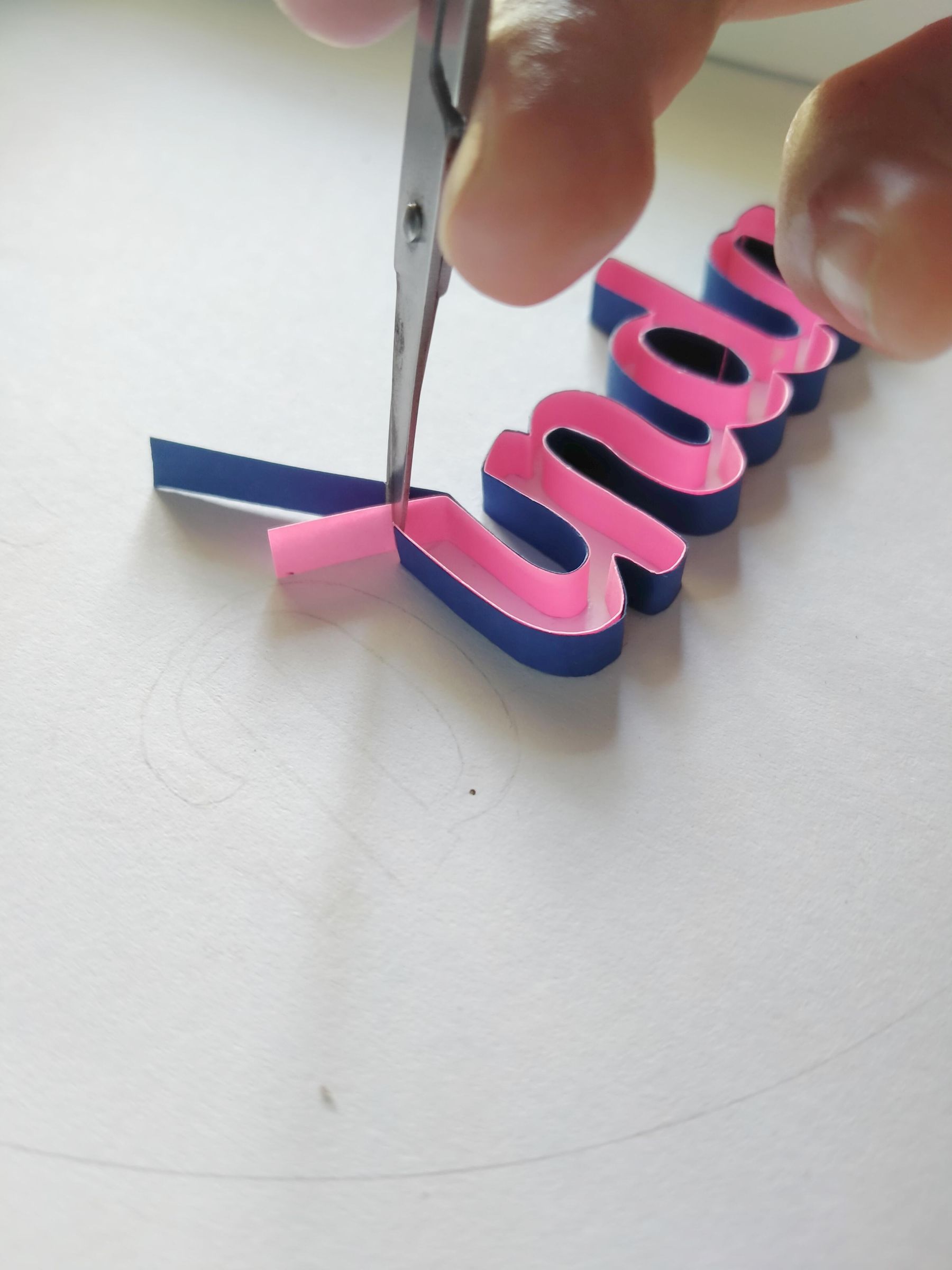 Paper Quilling Typography | Dual Colors Outline : 5 Steps (with ...