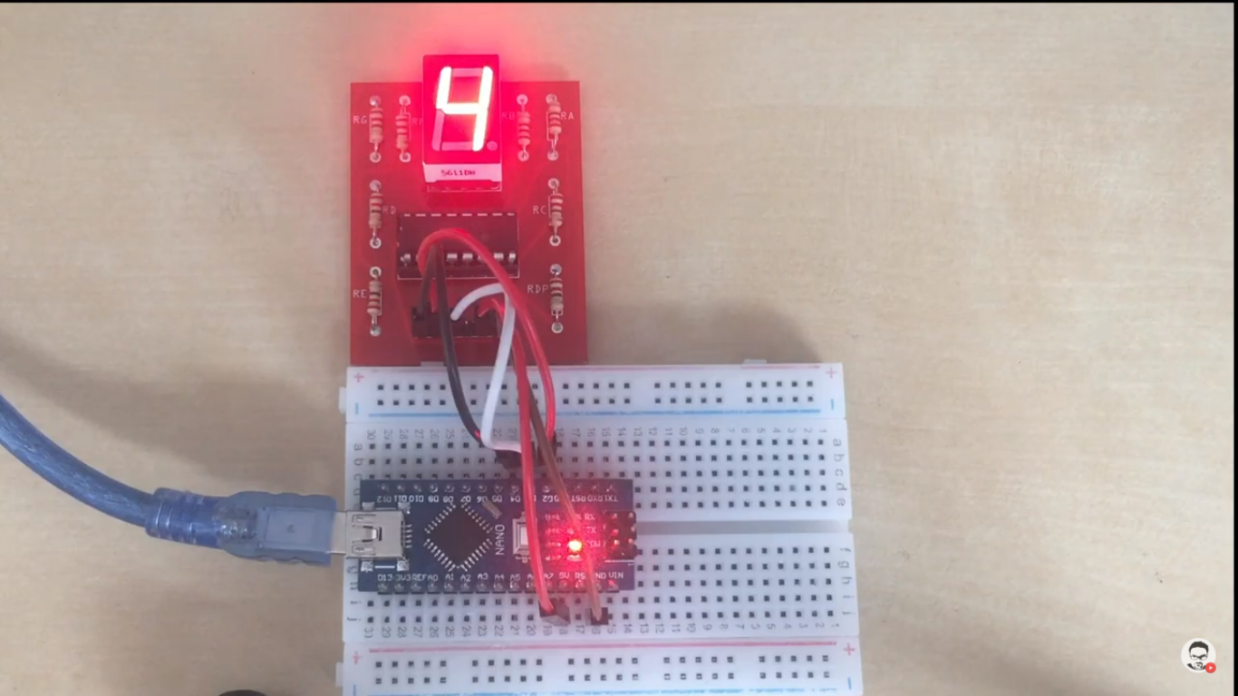 How to Use 74HC595 Shift Register With Arduino. Building Custom 7 Segment 1 Digit Display Module ...