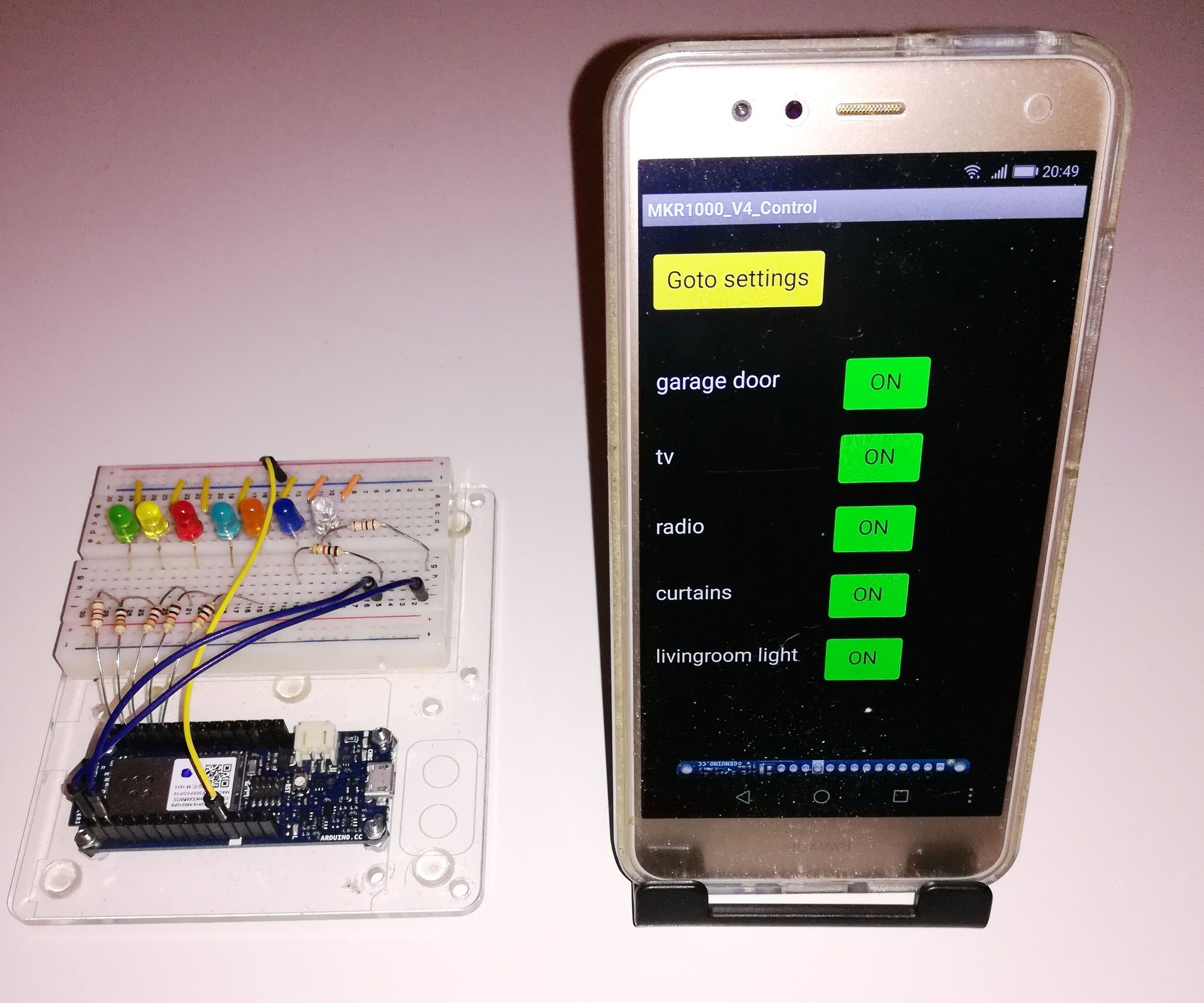 Smart Home With Arduino Mkr1000 And M I T Android App 4 Steps