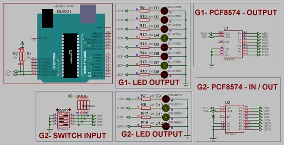 Arduino And Pcf8574 Io Expander Binary Counter And I2c Bus Read Write Instructables