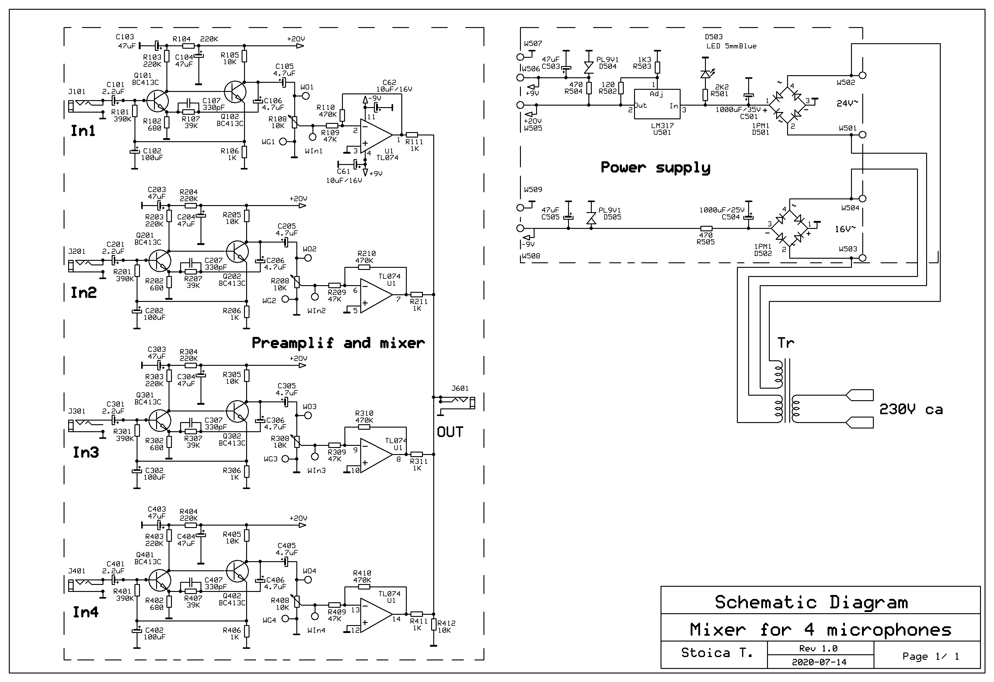 4 Microphones Mixer Preamplifier : 6 Steps (with Pictures) - Instructables