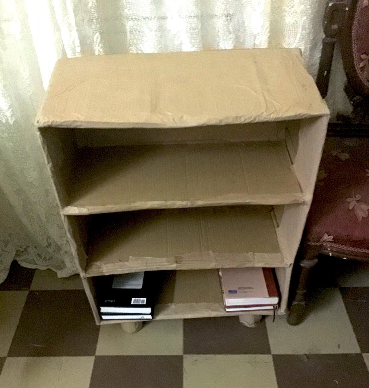 Turn Old Cheap CardBoard Box Into a Useful Premuim Storage Shelf With ...