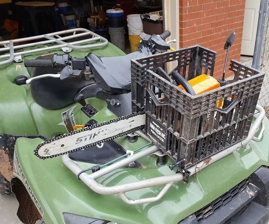 Redneck Chainsaw Holder for ATV - Instructables