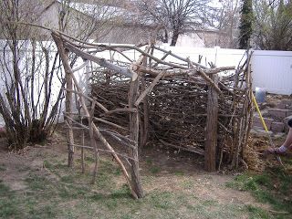 Woven Branch Playhouse: What Does One Do With a Branch Shedding Tree ...
