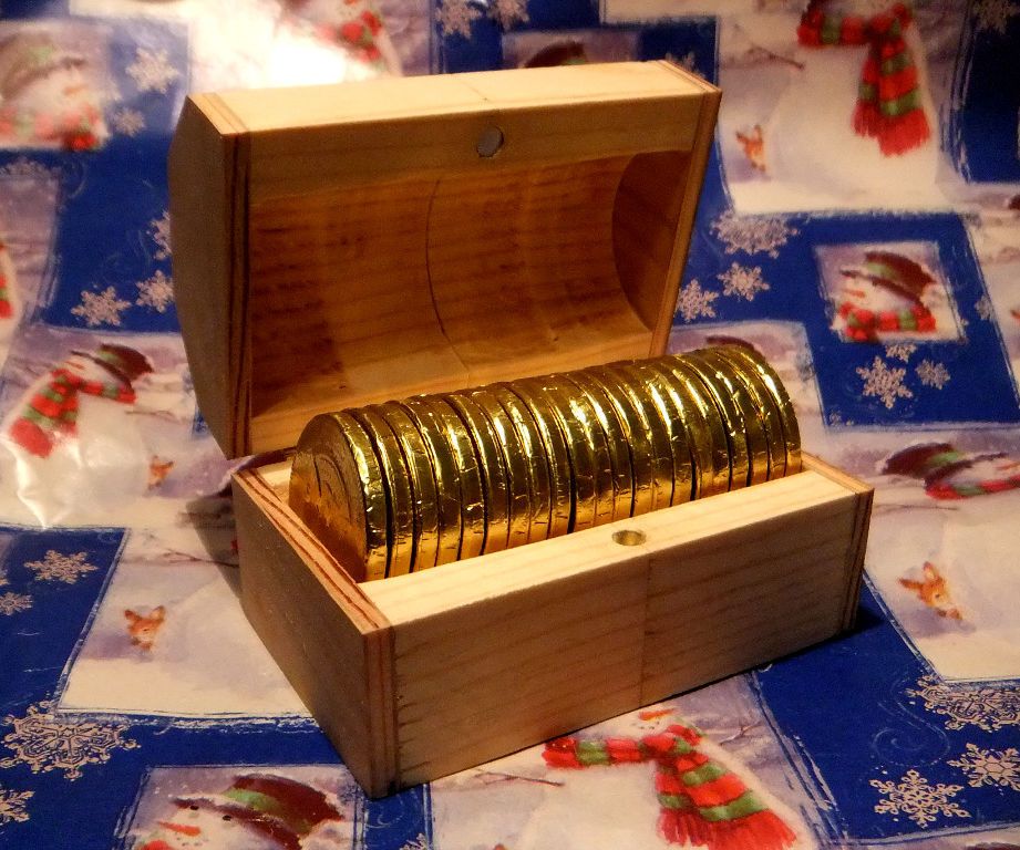 Quick & Easy Chocolate Coin Treasure Chest : 9 Steps (with Pictures ...