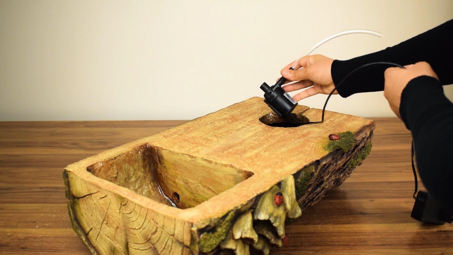 Concrete Tree Log Waterfall Fountain : 15 Steps (with Pictures ...