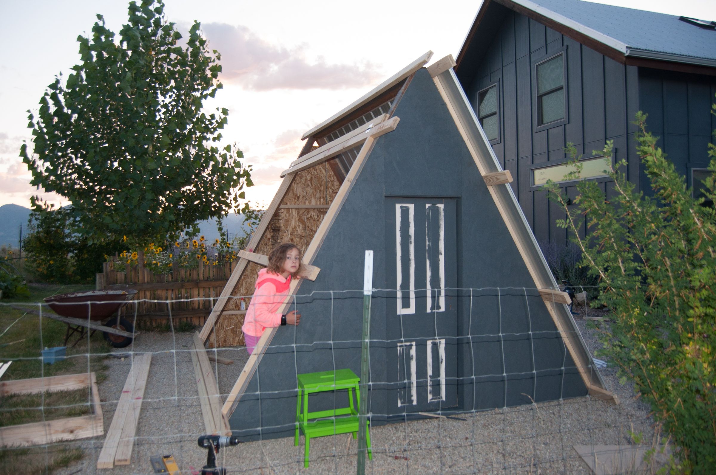 Convertible Backyard A-frame Fort From a Swing Set. : 12 Steps (with ...