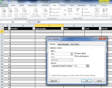 Create Custom Sublist in Excel (sublist Changes As Per Header) : 4 Steps - Instructables