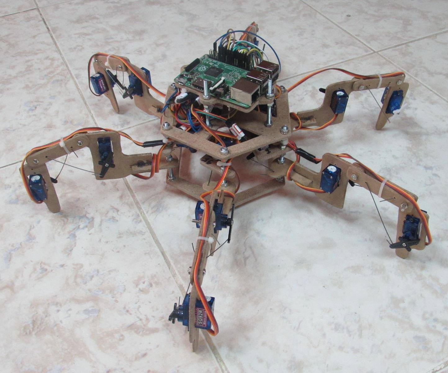 Raspberry Pi Hexapod Wooden Robot. : 11 Steps (with Pictures ...