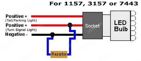 How to Install Load Resistors for LED Turn Signal Lights : 6 Steps ...