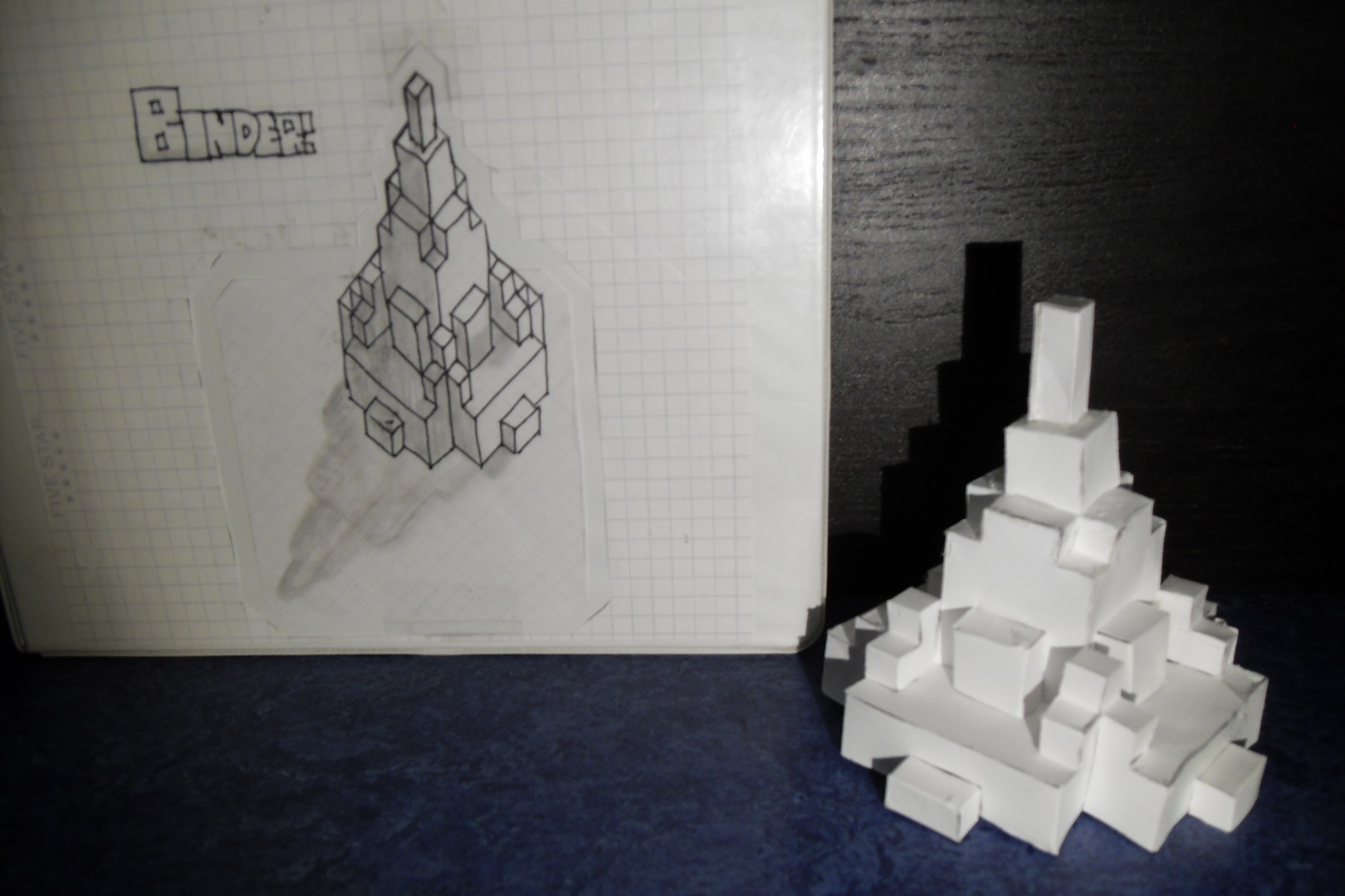 3D Building Papercraft With Grid Paper!! : 7 Steps (with Pictures ...