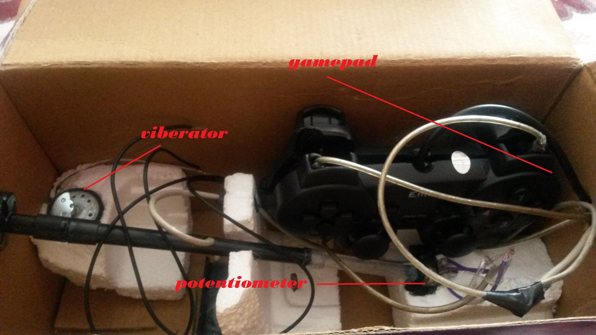 DIY Homemade Steering Wheel USB PC With Viberation : 10 Steps ...